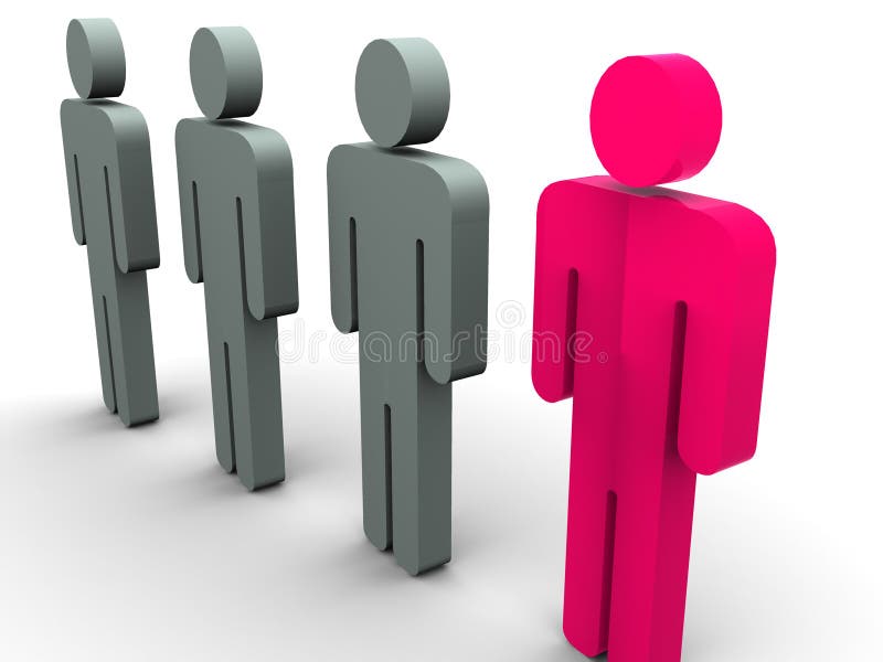 Symbol Person Steps Out of Line Stock Vector - Illustration of brave ...