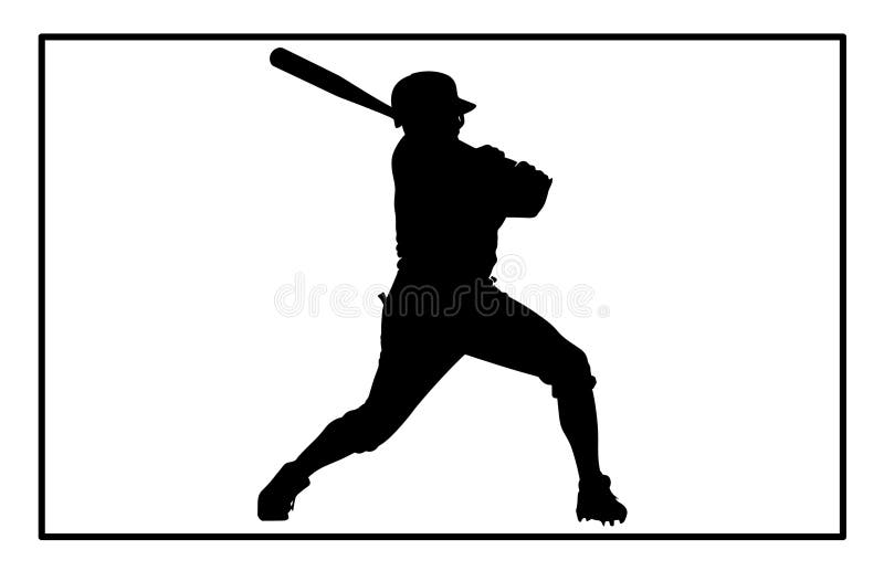 Silhouette of a Person Playing Baseball, Baseball Batter Hitting Ball ...