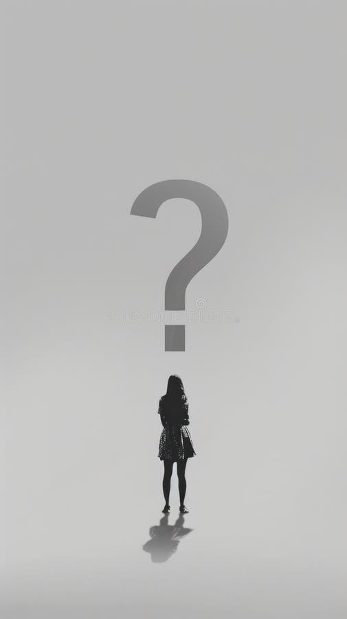 Silhouette of Person with Question Mark Stock Illustration ...