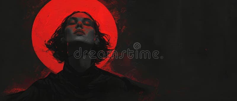 Silhouette of a Person with Red Light Behind Them Stock Image - Image ...