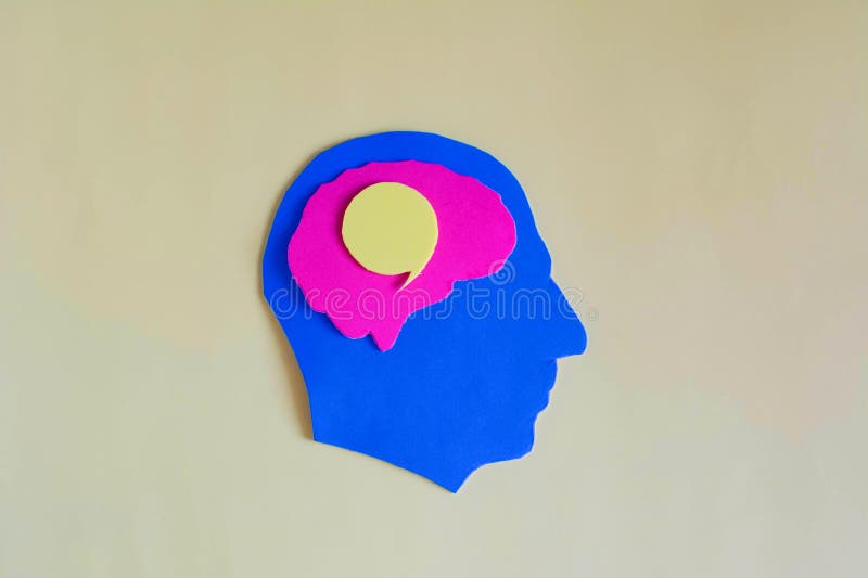 The Silhouette of a Person S Head and Thoughts in the Form of a Large ...