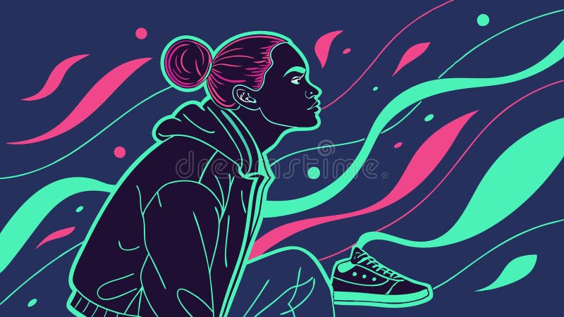 Person Silhouette Sitting, Contemplation Peaceful Solitude Vector ...