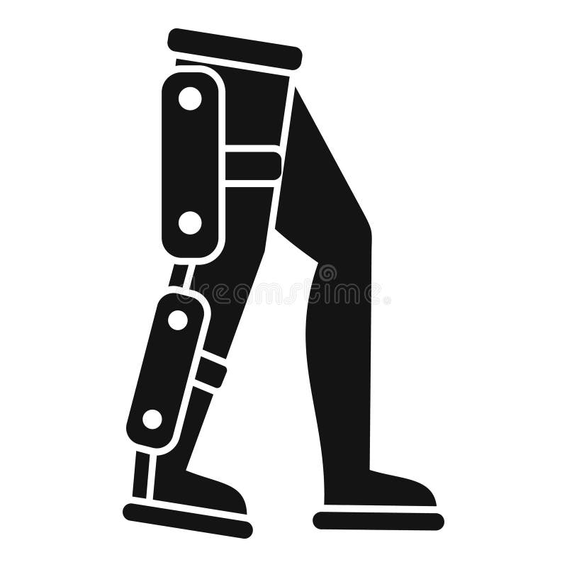 Person Walking with Leg Brace Icon Stock Vector - Illustration of brace ...