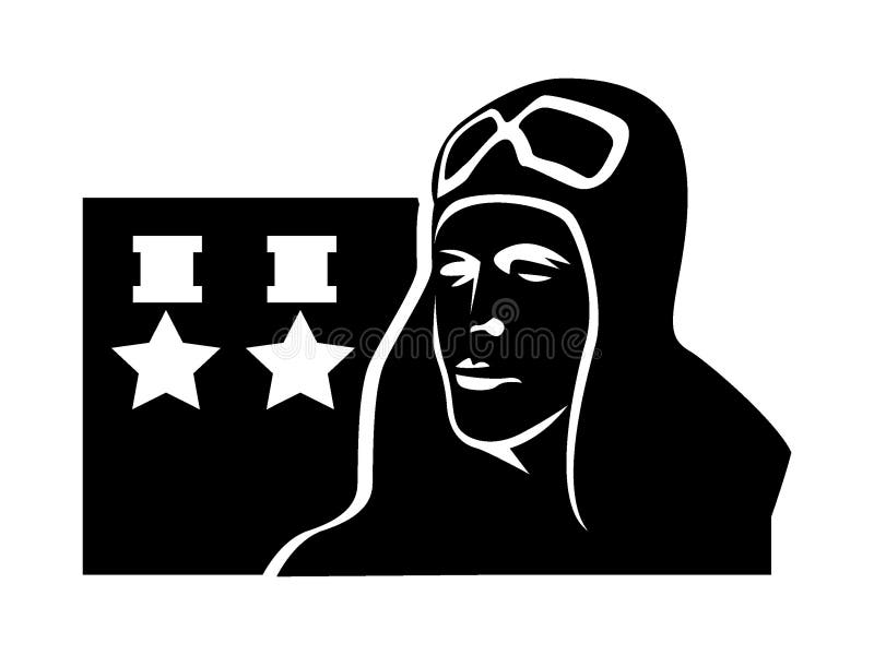 Silhouette Picture of a Flying Ace Stock Vector - Illustration of ...