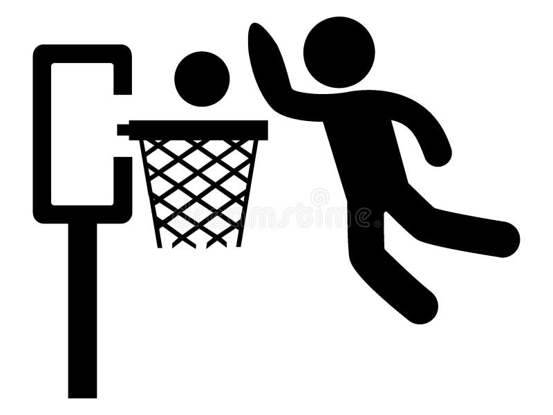 Silhouette Picture of a Slam Dunk Icon Stock Vector - Illustration of ...
