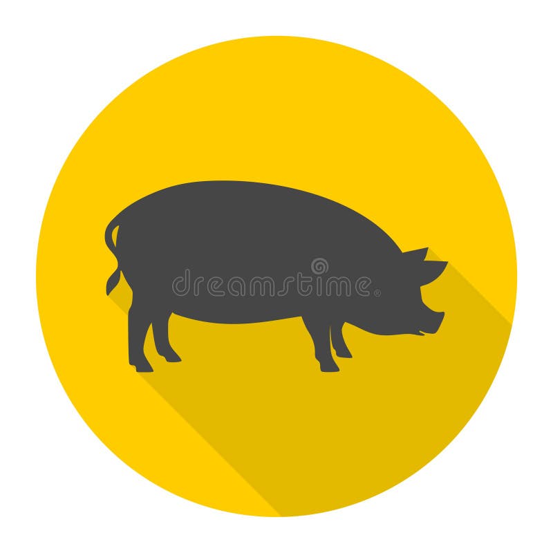 Mix Icon for Pig in Pigsty, Pig and Boar Stock Vector - Illustration of ...