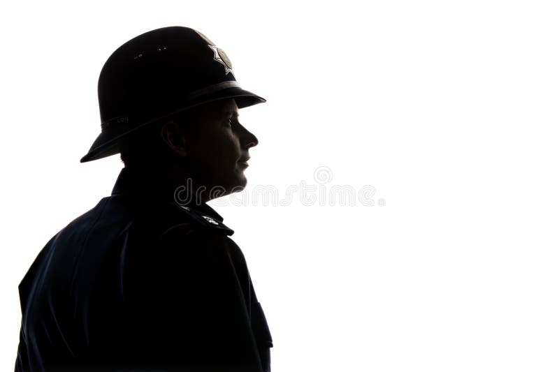 Silhouette of a Police Officer Stock Illustration - Illustration of ...