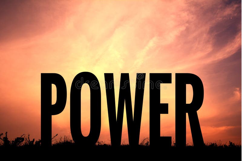 Silhouette power word stock image. Image of texture, natural - 73482073