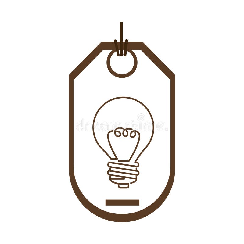 Silhouette Price Tag with Light Bulb in Heart Shape Stock Vector ...