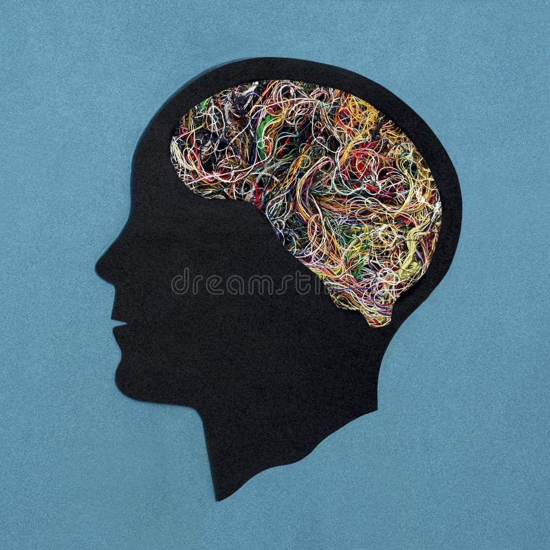 Silhouette Principale Stylisée Symbole De Conscience Confuse Photo ...