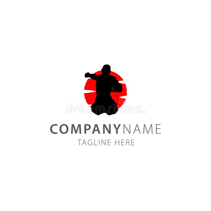 Silhouette Boxing Super Punch Logo Vector Stock Vector - Illustration ...