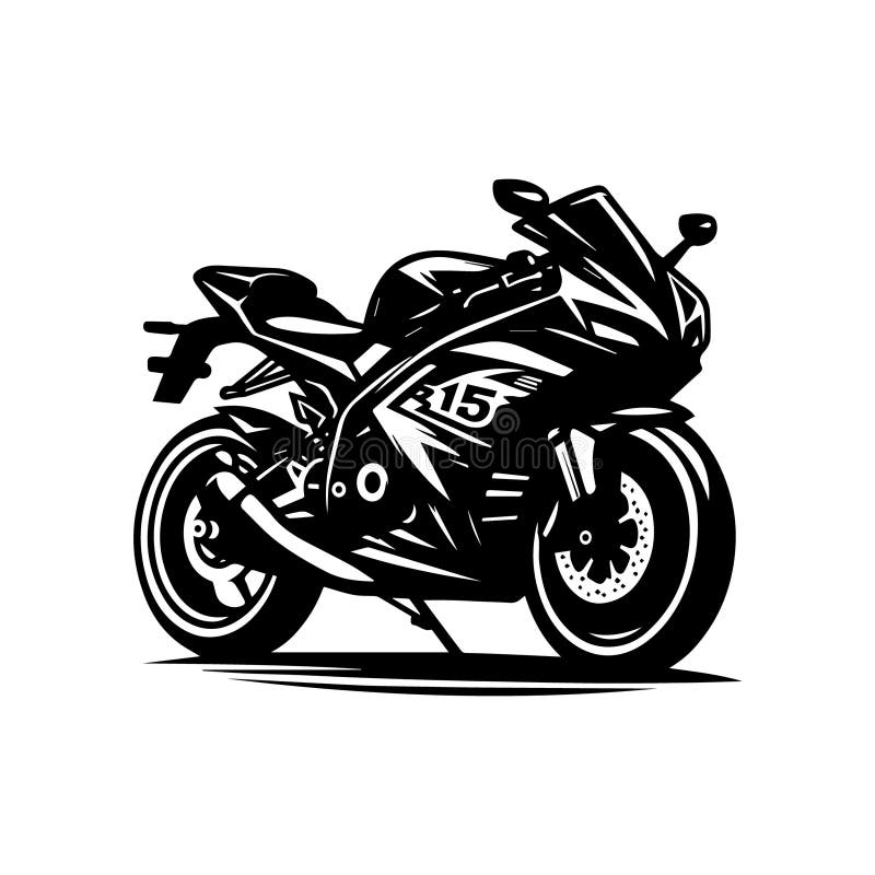 A Silhouette R15 Motorcycle Logo Vector Icon Stock Vector ...