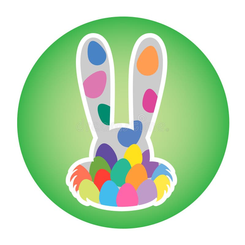 Silhouette of a Rabbit Head with Ears in the Style of Pop Art. Stock ...