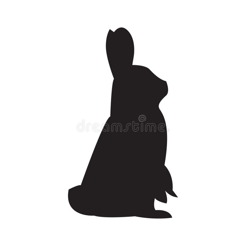 Silhouette of Rabbit. Vector Illustration Decorative Design Stock ...