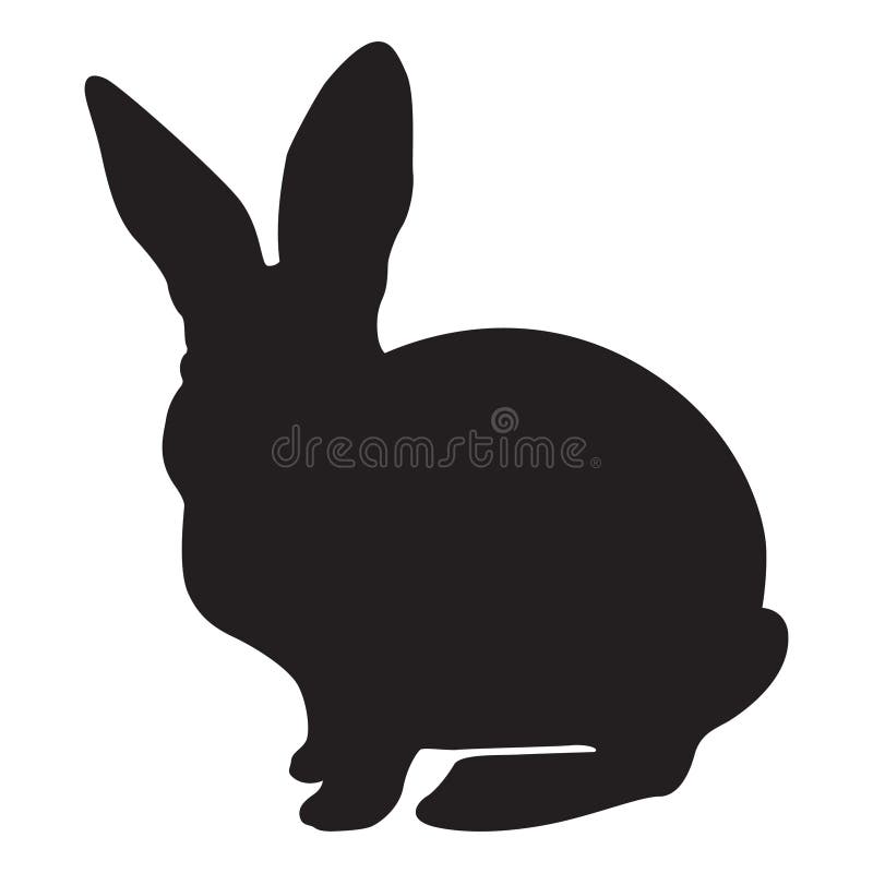 Silhouette of Rabbit. Vector Illustration Decorative Design Stock ...