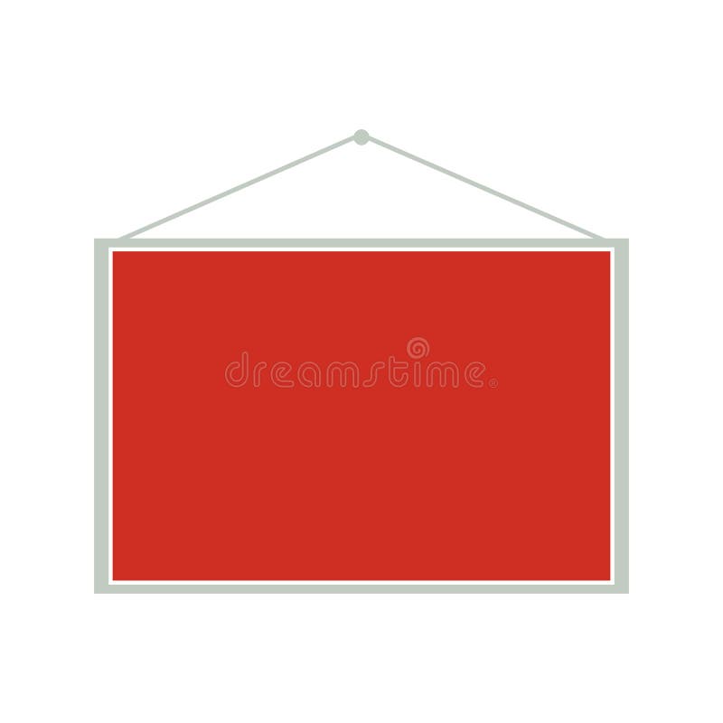 Silhouette Red Board for Classes Empty Stock Vector - Illustration of ...