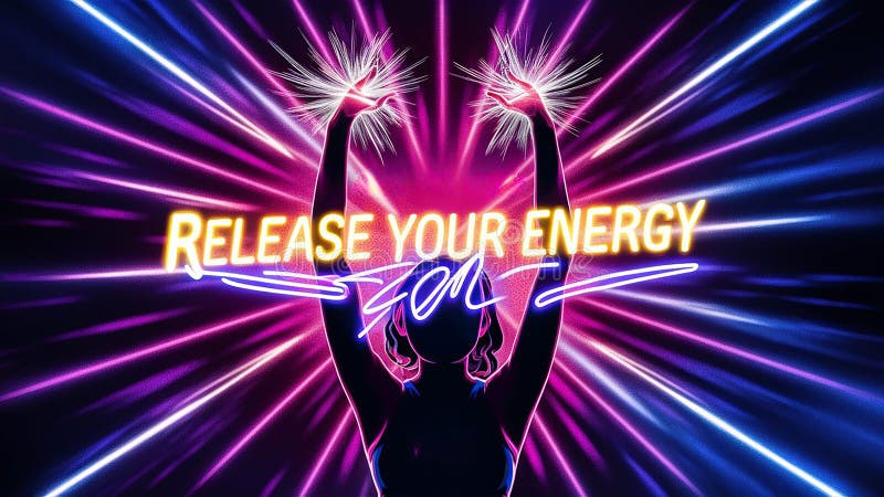 Silhouette Release Your Energy Illustration Stock Illustration ...