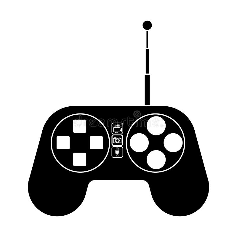 Silhouette Remote Control for Games with Screen Stock Vector ...