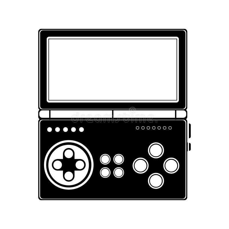 Silhouette Remote Control for Games with Screen Stock Vector ...
