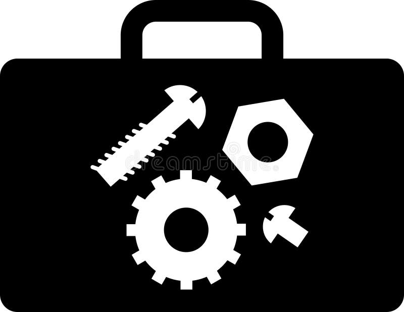 Silhouette of Repair Kit Icon in Flat Style. Vector Illustration. Stock ...