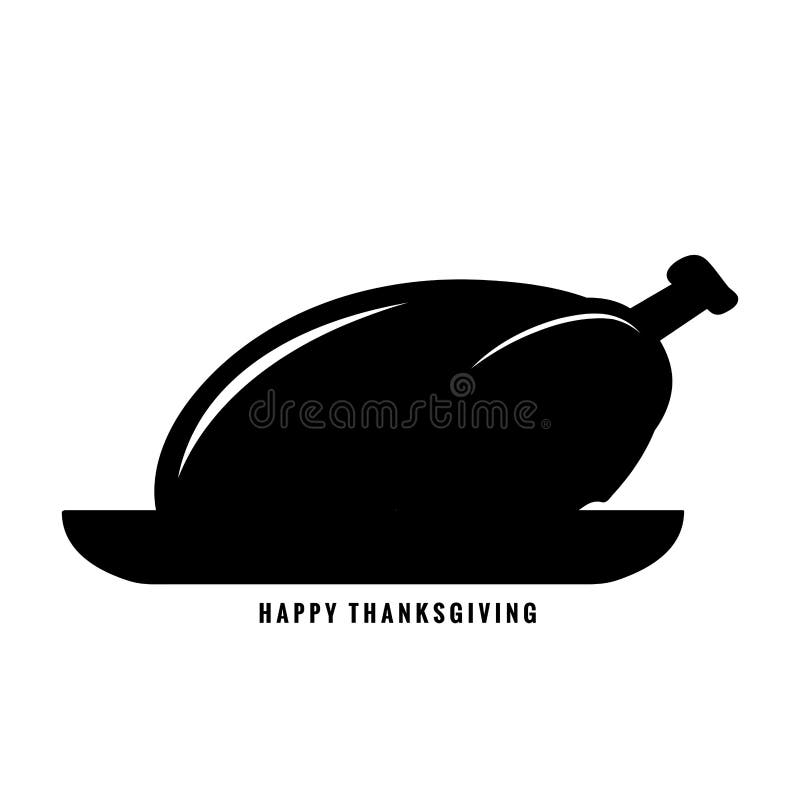 Silhouette of a Roast Turkey Stock Vector - Illustration of design ...