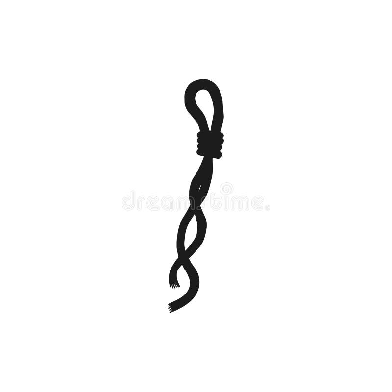 Rope with Loop. Vector Doodle Sketch Isolated Illustration. Stock ...