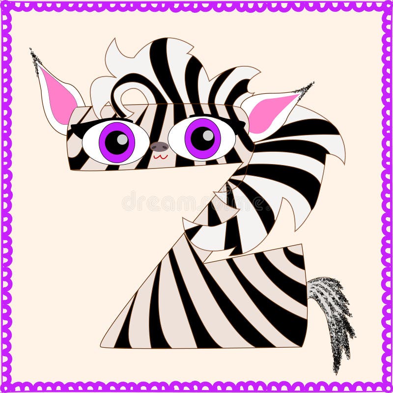 Funny letter Z with eyes. stock vector. Illustration of learning ...