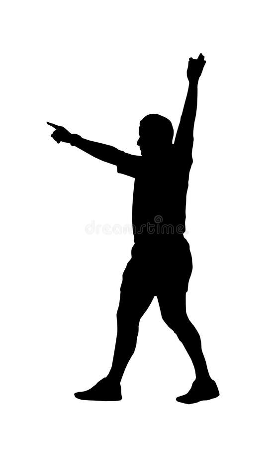 Silhouette - Rugby Referee Indicating Foal Play Stock Vector ...