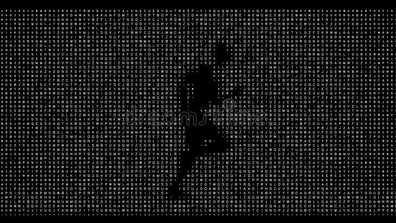 Silhouette of Running Figure in Text Pattern Stock Footage - Video of ...