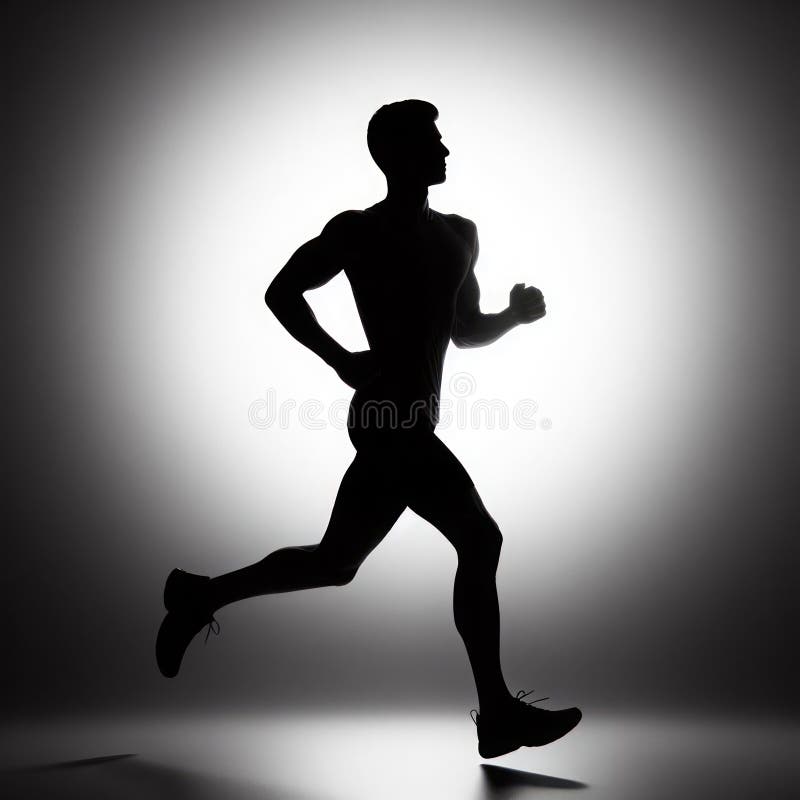 Man Sprinting Silhouette Stock Illustrations – 1,206 Man Sprinting ...