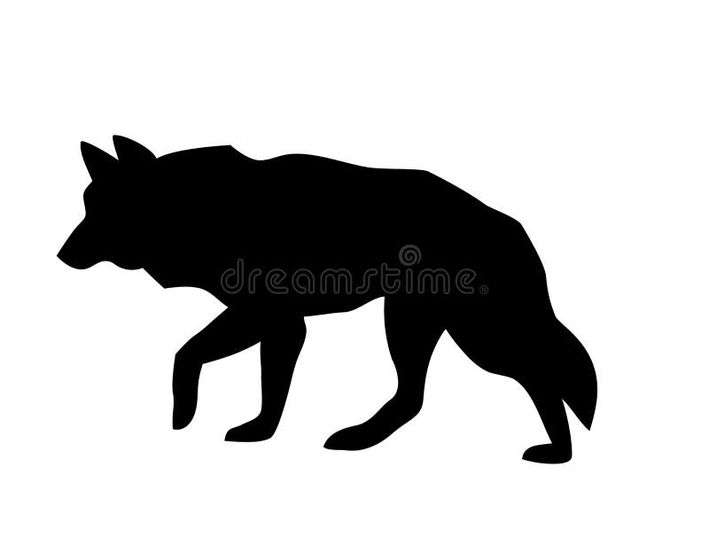 Silhouette of a Running Wolf Stock Vector - Illustration of eps10, view ...