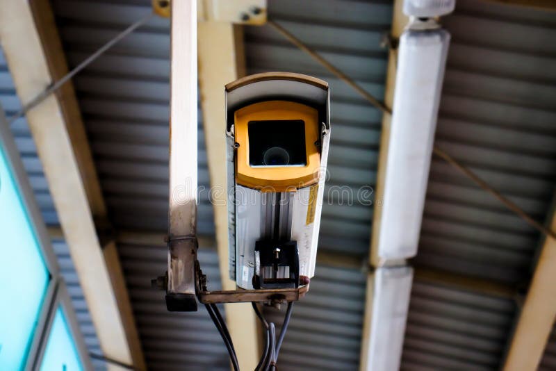 Security camera. Front. stock photo. Image of electronic - 197865284