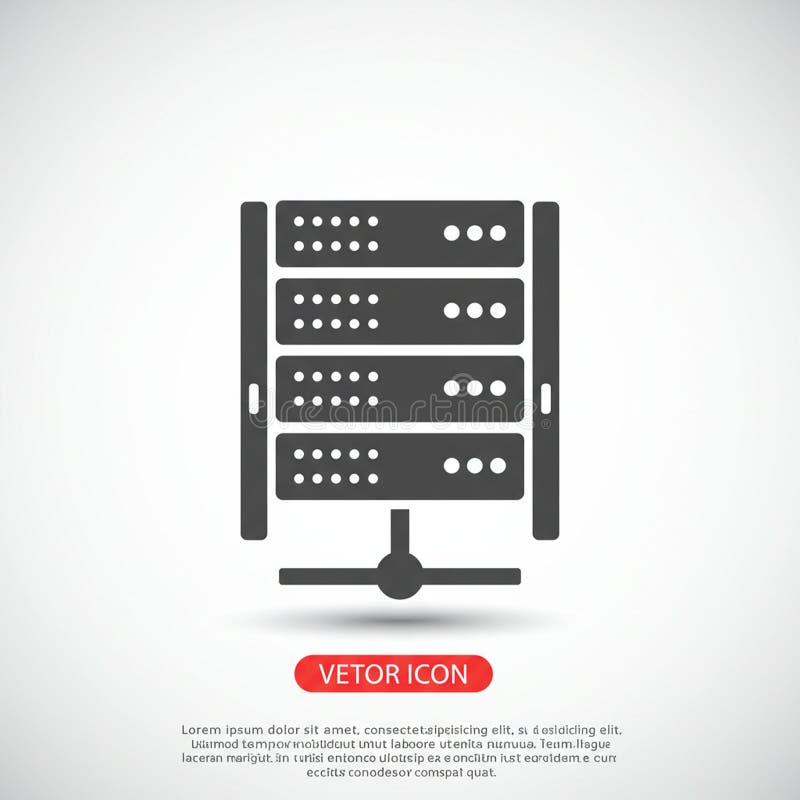 Rack Units, Servers Line Icon, Outline Vector Sign, Linear Style ...