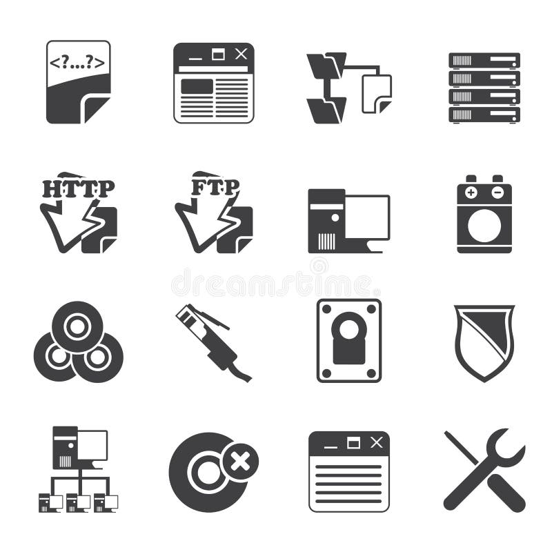 Silhouette Server Side Computer Icons Stock Vector - Illustration of ...