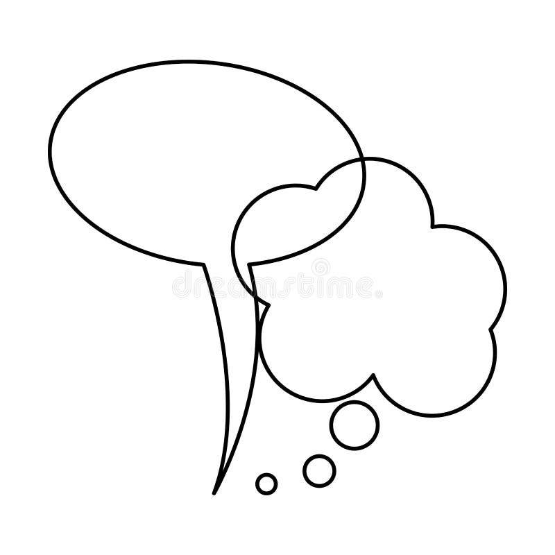 Silhouette Set Dialog Cloud Icon Stock Illustration - Illustration of ...