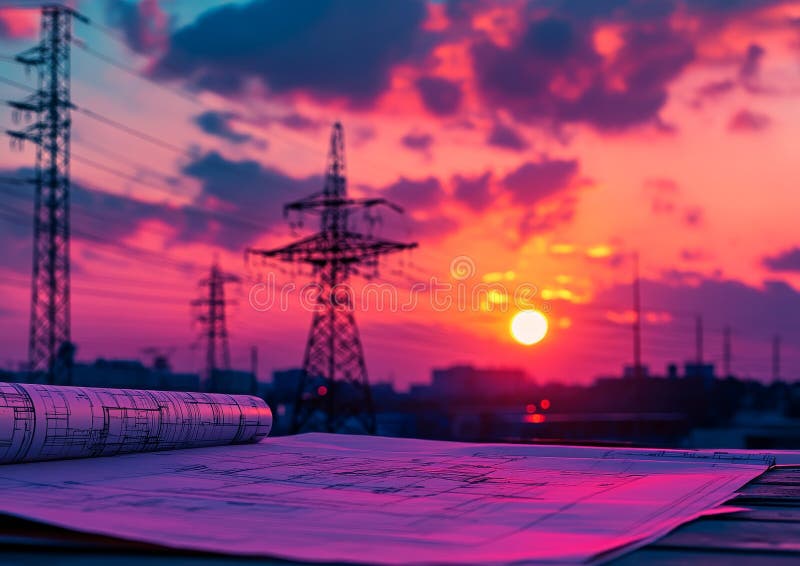 Silhouette of Sewer System Project Drawings and Siphon Design Stock ...