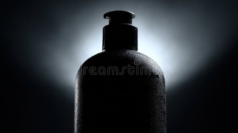 Silhouette of a Shampoo Bottle Under Soft Studio Lighting Showcasing ...