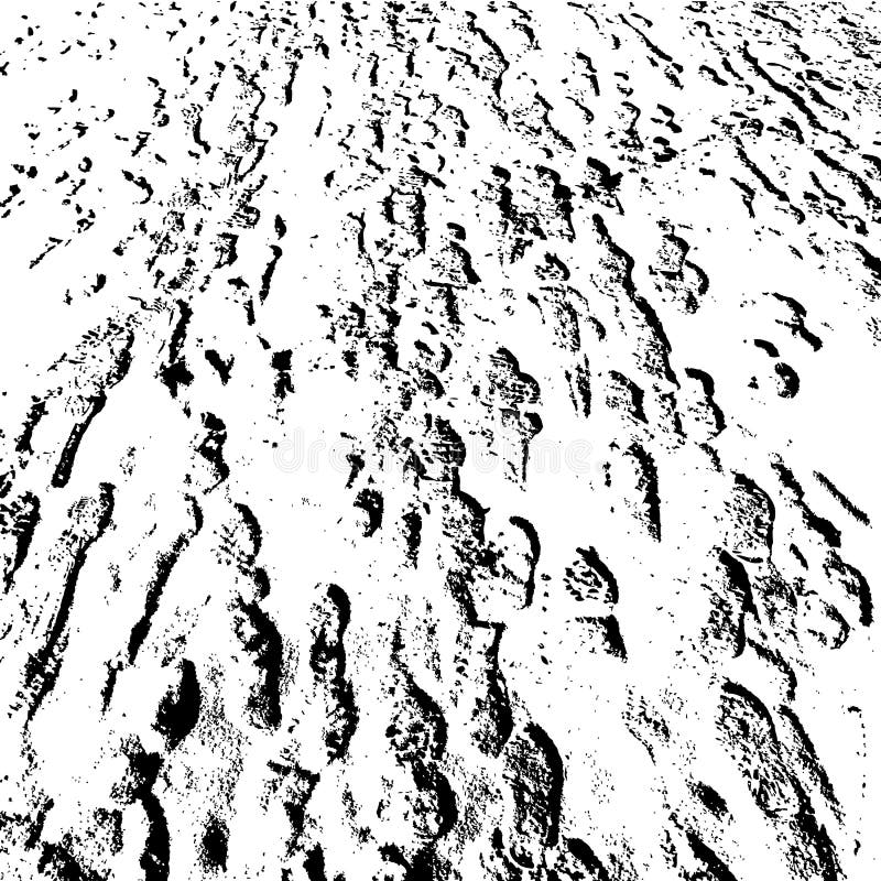 Silhouette Shoes Footprint in the Snow. Vector Illustration Stock ...