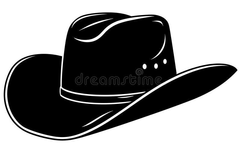 Cowboy Hat Logo Design - Silhouette Simple Stock Vector - Illustration ...