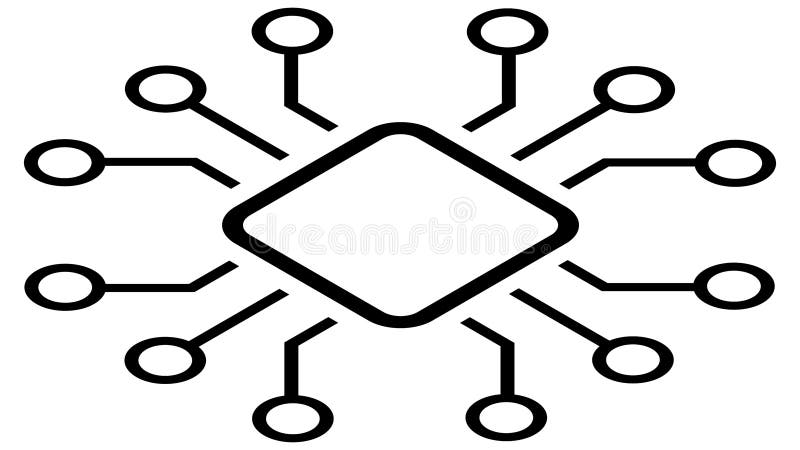 Silhouette of Simple Isometric Schematic Chip or Component for ...