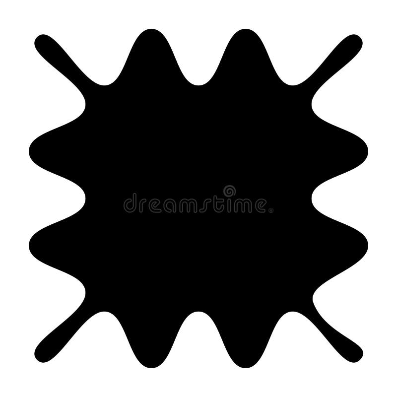 Silhouette of Simple Patch Shape on White Stock Vector - Illustration ...
