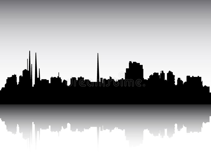 Silhouette Skyline Panorama of Maracaibo Venezuela Stock Vector ...