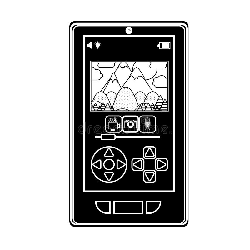 Silhouette Smartphone Control Remote for Drones Stock Vector ...