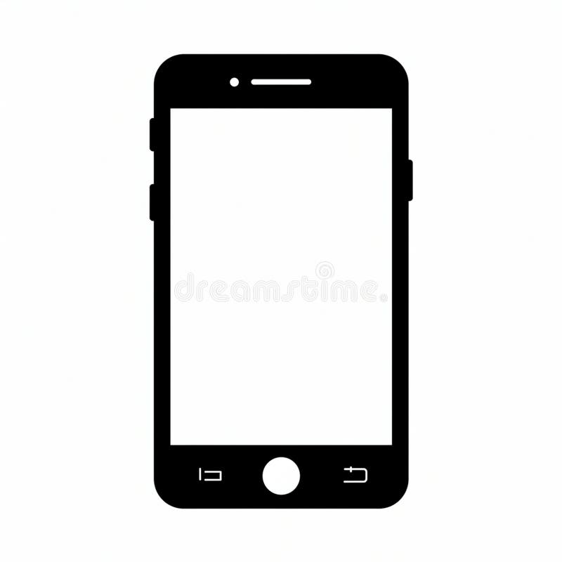 Silhouette of a Smartphone with a Rectangular Shape and Rounded Edges ...