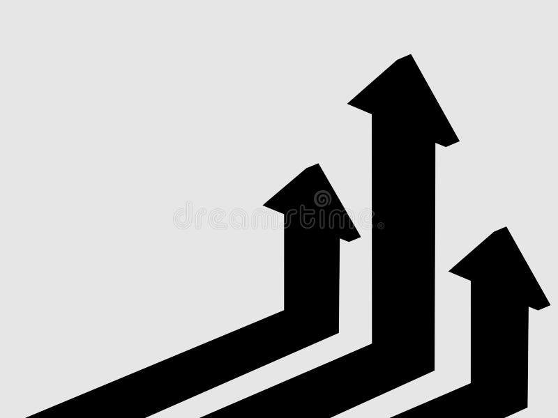 Silhouette of Solid Growth Arrow. Business Concept Vector Stock Vector ...