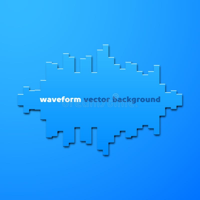 Silhouette of Sound Waveform with Shadow Stock Vector - Illustration of ...