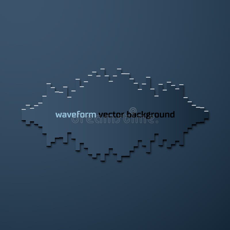 Silhouette of Sound Waveform with Shadow Stock Vector - Illustration of ...