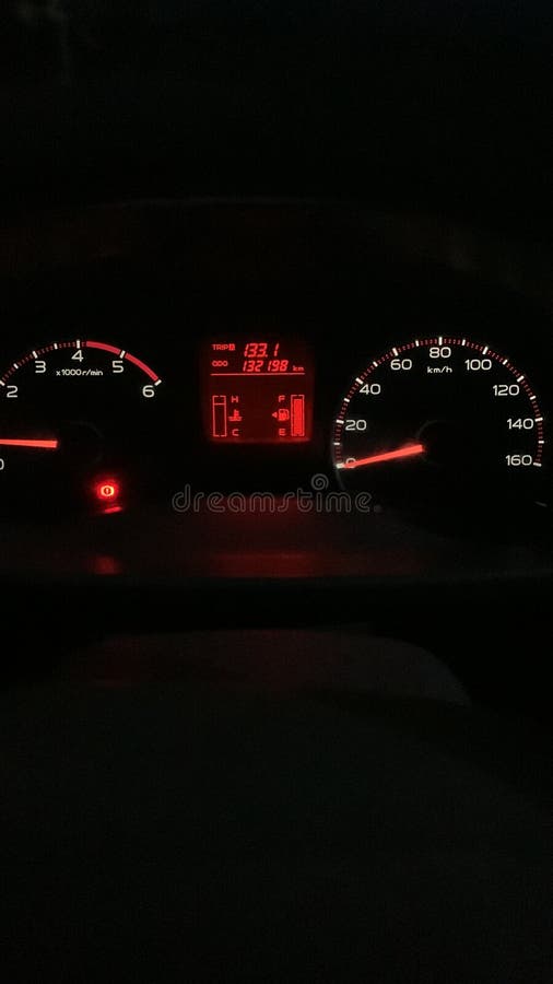 Speedometer on car stock photo. Image of night, silhouette - 261745918