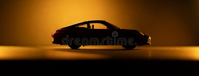 Silhouette of a Sports Car in Studio Light.. Stock Image - Image of ...