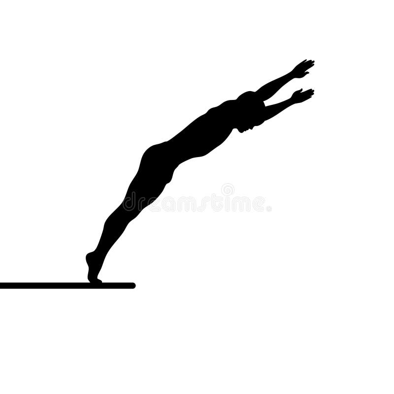 Diver Silhouette Diving Board Springboard Diving Silhouette Etsy